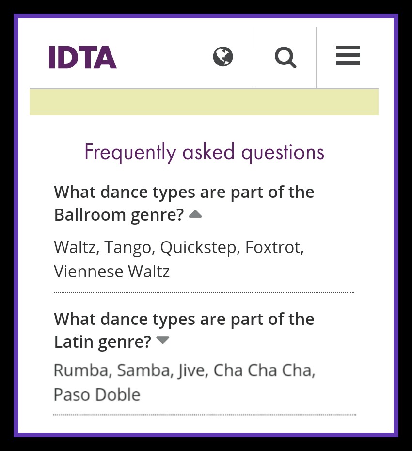 IDTA Dance standard